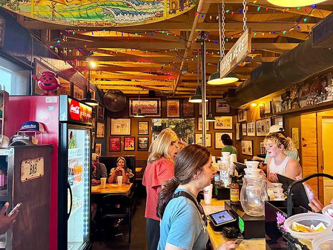 The ordering counter where barbecue dreams come true and dietary resolutions go to die.