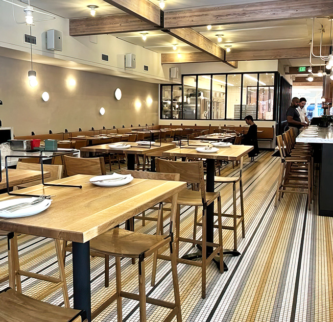 Clean lines, natural wood, and thoughtful design that lets the food be the real star. Minimalism that doesn't feel cold &ndash; just right.