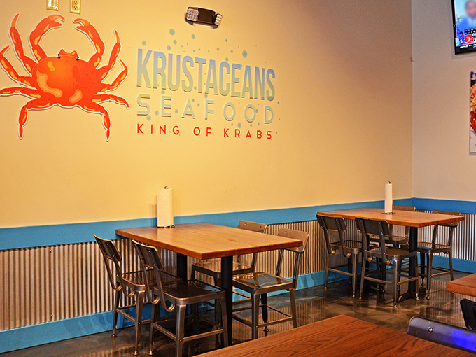 The wall art declares them "King of Krabs"&mdash;a bold claim backed up by the steady stream of satisfied customers filling these tables.