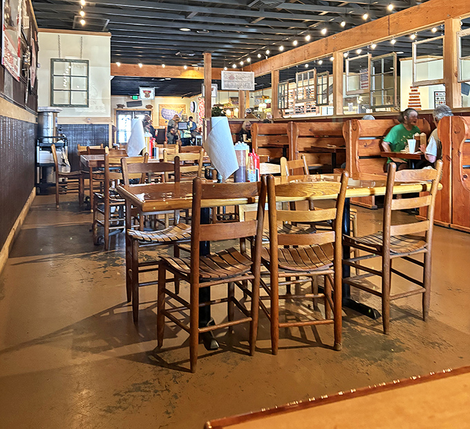 Wooden chairs that have witnessed countless barbecue epiphanies and the occasional "I shouldn't have worn white today" regret.