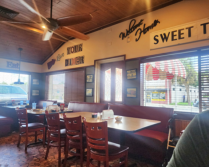 "Love Your Diner" isn't just a sign on the wall—it's the philosophy that keeps locals coming back for generations.