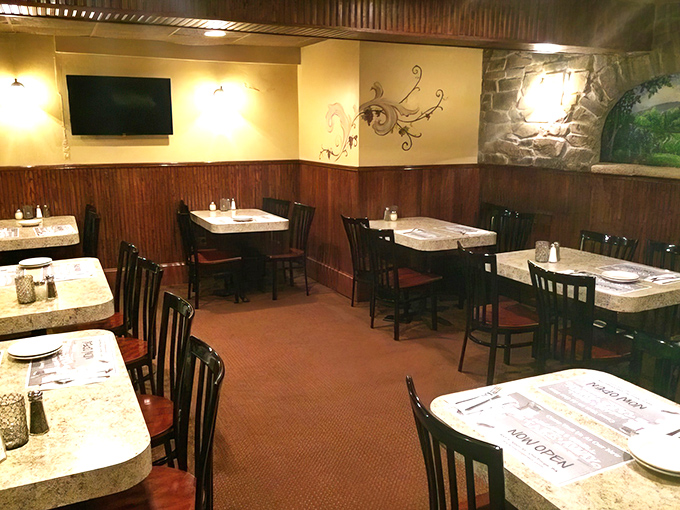 Another dining area where countless birthdays, anniversaries, and "just because" dinners have unfolded. These tables could tell stories that rival "The Sopranos."