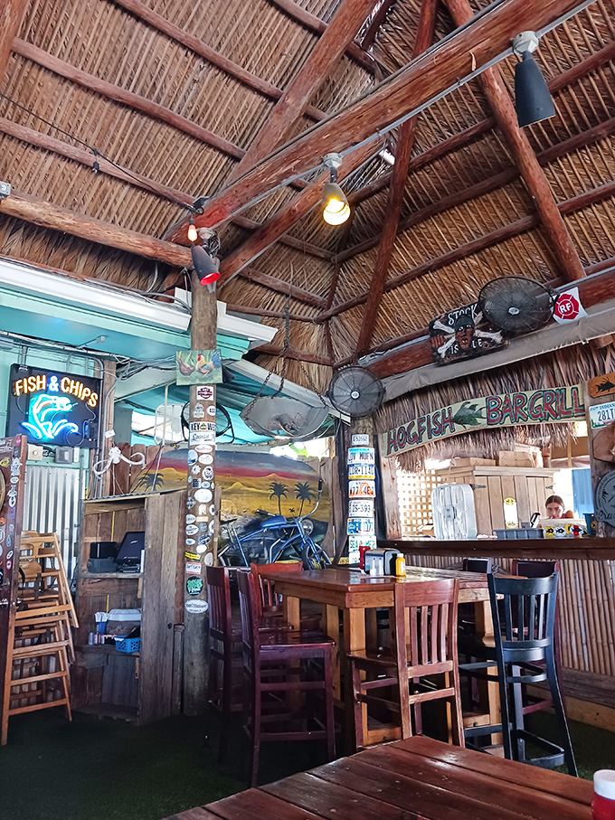 Beneath that thatched roof, magic happens &ndash; conversations flow as freely as the drinks while ceiling fans keep the tropical air moving.