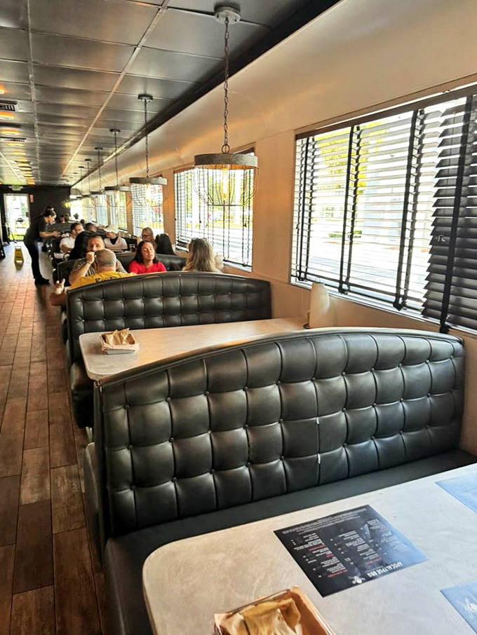 Comfortable booth seating and friendly atmosphere make this the kind of place where strangers become friends.