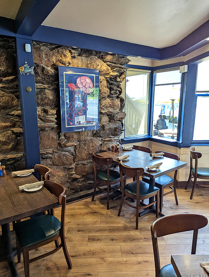 The restaurant's rustic stone walls tell stories of countless satisfied diners who've discovered this Pacific Grove treasure over the years.