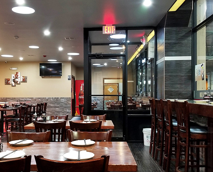 The dining room waits expectantly for the lunch rush, like a theater before the show&mdash;soon to be filled with the symphony of chopsticks and conversation.