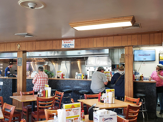 The counter seating offers front-row tickets to the culinary show&mdash;comfort food theater at its finest.