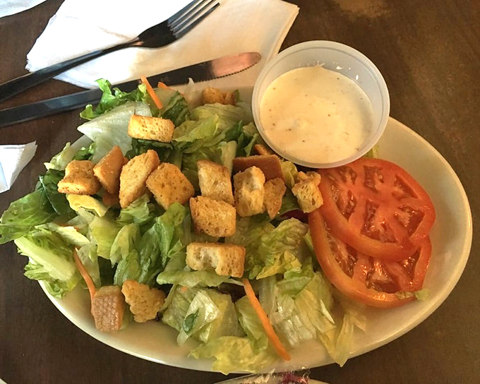 Even the salads at Zip's show respect for simplicity&mdash;fresh greens, ripe tomatoes, and house-made croutons that could convert even the most dedicated carnivore.