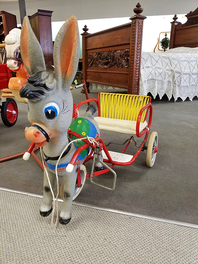 This vintage kiddie ride combines whimsy with nostalgia&mdash;the kind of toy that makes adults say, "They don't make 'em like this anymore!"