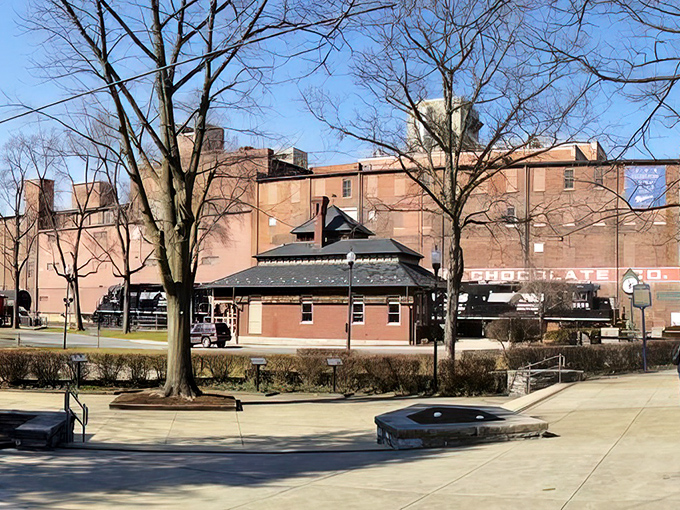 Behind this historic facade lies the Wilbur Chocolate Store, where resistance to chocolate-covered everything is absolutely futile.