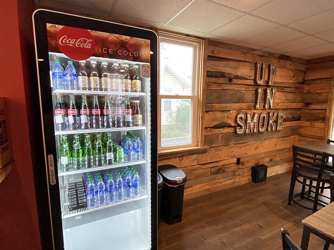 The drink cooler stands ready, because fighting the meat sweats requires proper hydration &ndash; barbecue is a full-contact sport. 