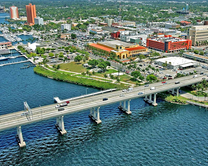 The Edison Bridge spans the water like a gateway between your old life and paradise.