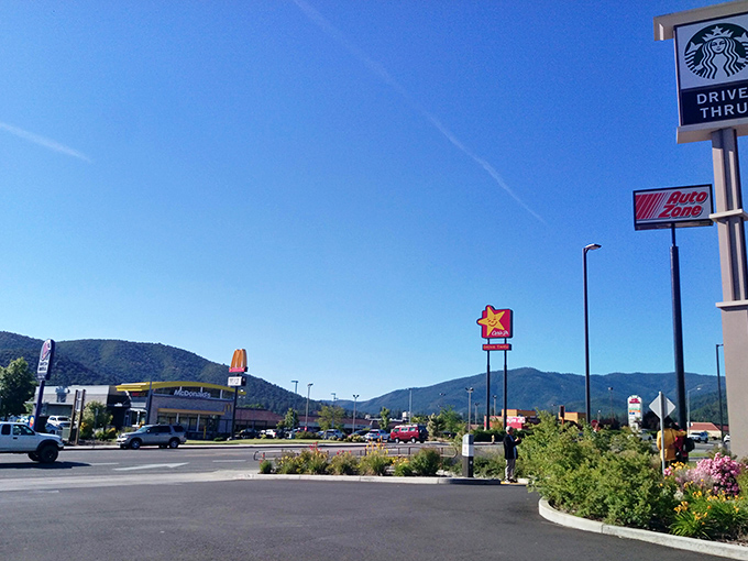Even paradise needs convenience &ndash; Yreka balances small-town charm with modern amenities against a backdrop of stunning mountains.