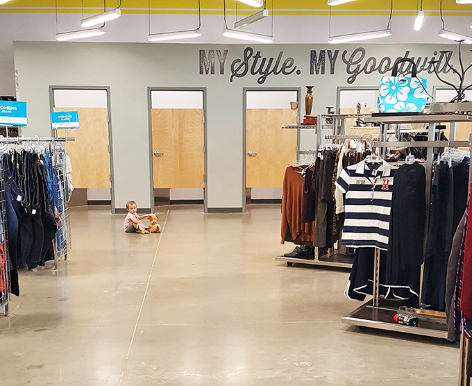 Private fashion consultation booths where mirror magic happens and style decisions get serious consideration.