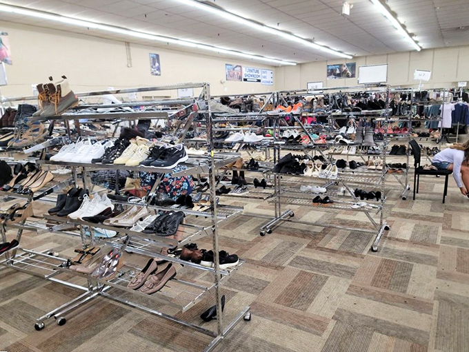 Shoe paradise where footwear fantasies come true. From practical flats to party heels, your perfect pair awaits at a fraction of retail.