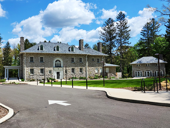 The Ford Nature Center looks like it should be hosting either a presidential retreat or the world's most sophisticated summer camp &ndash; possibly both simultaneously.