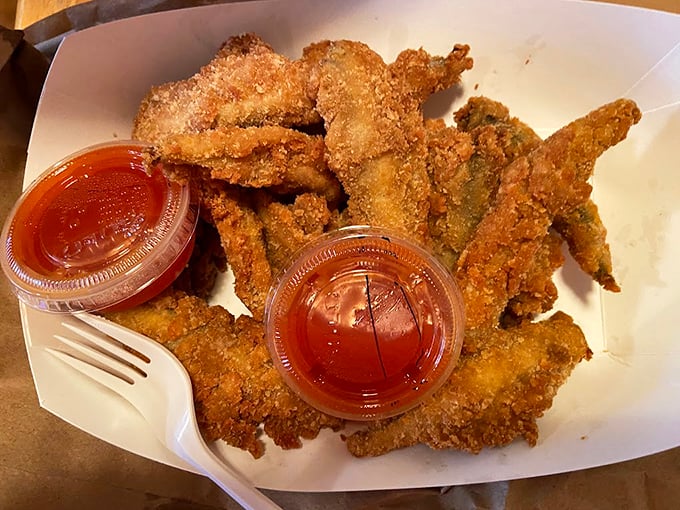 Fried smelts looking like golden nuggets of happiness, ready to convert even the most skeptical eater.