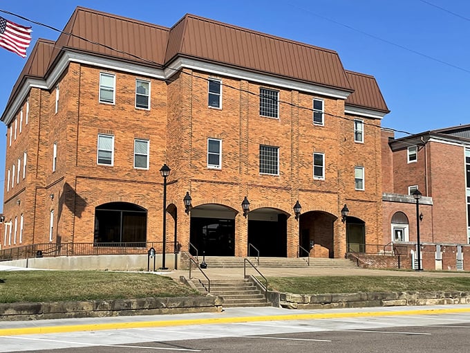 The Gallia County Courthouse commands respect with its solid brick construction &ndash; justice with a side of impressive architecture.