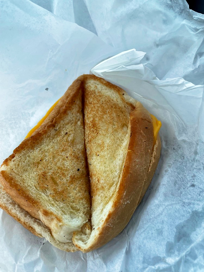 A grilled cheese sandwich that understands its supporting role in the custard show but still delivers a stellar performance.