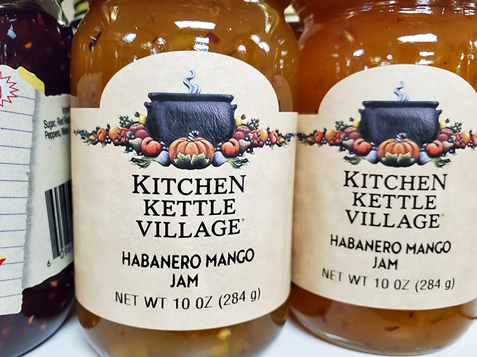 Habanero mango jam: where sweet meets heat in a jar of liquid sunshine. Proof that Amish Country isn't afraid of a little culinary adventure.