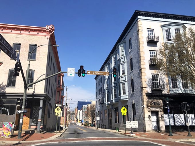 Hagerstown's main street stretches through downtown like a testament to small-town American resilience and renewal.