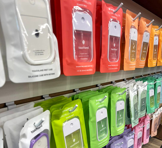 Even hand sanitizers get the fashion treatment here. Staying germ-free never looked so colorfully coordinated with your outfit.