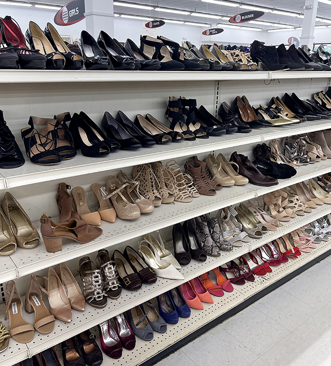 Cinderella didn't have this many options. These shelves of heels, flats, and boots are waiting for their glass slipper moment with your feet.