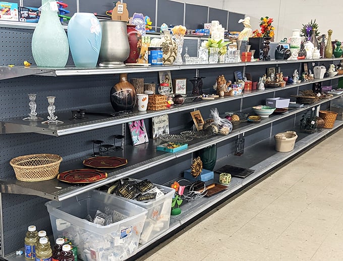 Vases, figurines, and curiosities galore &ndash; one person's "what was I thinking?" becomes another's perfect mantelpiece conversation starter.