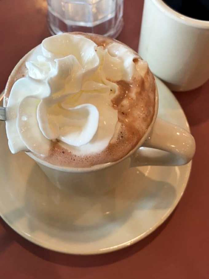 Hot chocolate that wears its whipped cream crown with pride. The kind that makes you wonder why you ever settled for the powdered stuff.