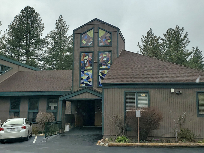 Stained glass that catches mountain light in ways that would make Tiffany jealous. This church offers spiritual elevation to match the physical altitude.