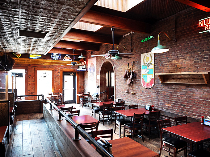 Brick walls that have witnessed countless first dates, celebrations, and "I needed to get out of the house" Tuesday dinners. The patina of good times.