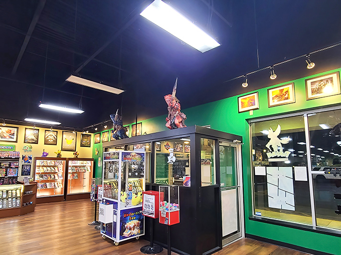 The store's design creates natural gathering spots where stories are exchanged as frequently as the cards themselves.