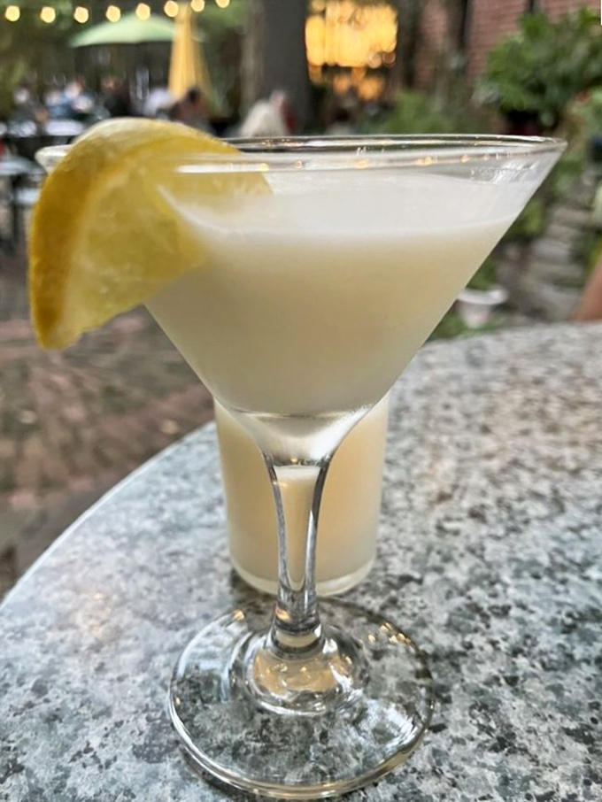 A Keylime Martini provides the perfect liquid accompaniment to your underground dining adventure.
