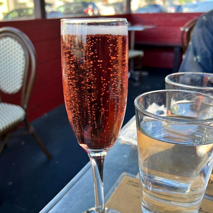 A Kir Royale that sparkles like conversation at a good dinner party&mdash;effervescent, slightly sweet, and gone too quickly.