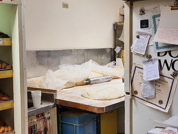 Where the magic happens&mdash;flour-dusted workbenches and decades of know-how transform simple ingredients into Lancaster's most coveted breakfast treasure.