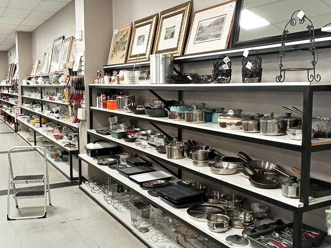 A chef's paradise of pots, pans, and possibilities. Julia Child started somewhere&mdash;maybe with secondhand cookware just like this.
