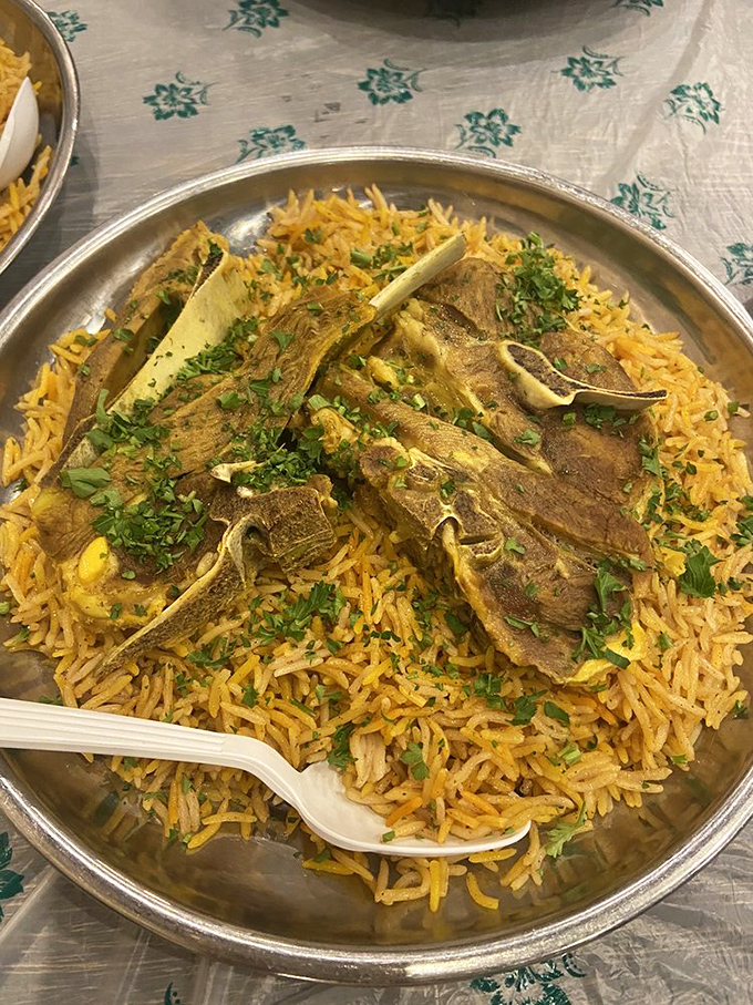 This isn't just rice with meat &ndash; it's a masterpiece of slow-cooked lamb that falls apart at the mere suggestion of your fork.