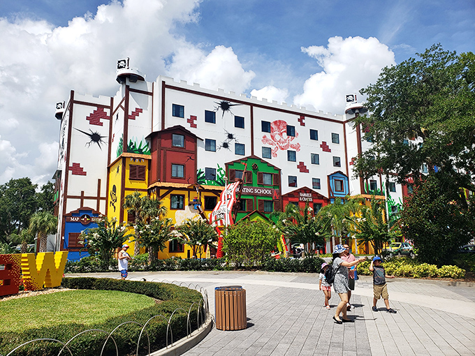 LEGOLAND's colorful architecture proves that retirement near a theme park means grandkids actually want to visit you, not just your swimming pool.