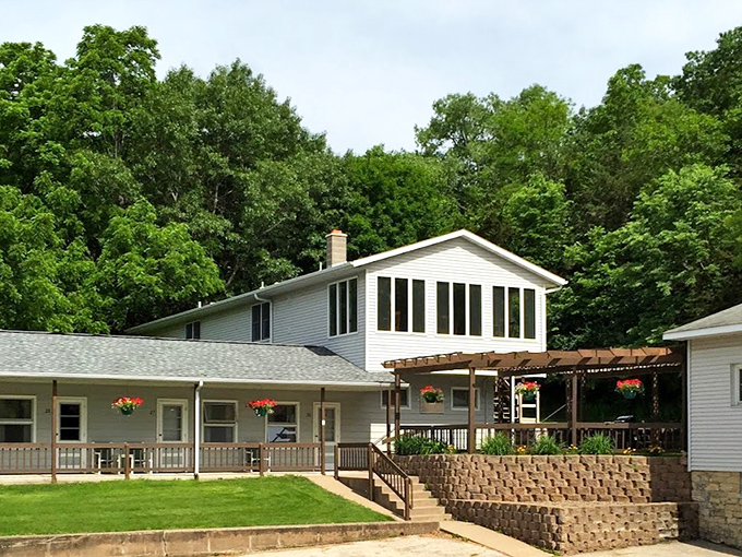 Little Bluff Inn welcomes visitors with that quintessential Wisconsin hospitality&mdash;unpretentious comfort surrounded by nature's finest landscaping work.