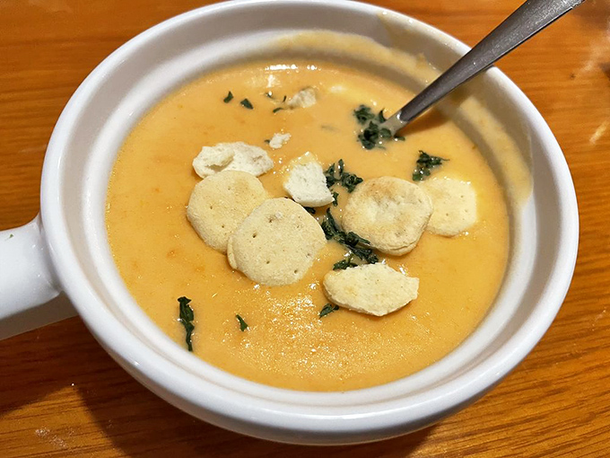 Lobster bisque that's practically a sunset in a bowl&mdash;rich, warming, and somehow capturing the essence of coastal living.
