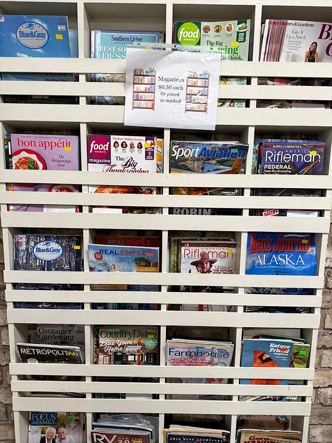 Magazine rack magic! Yesterday's Food Network inspiration for fifty cents? That's what I call delicious reading material.