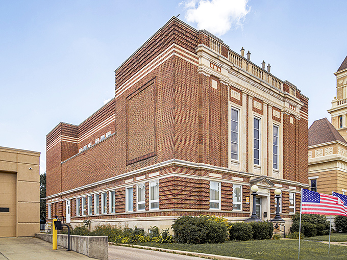 This impressive brick building stands as testament to Urbana's prosperous past, when architectural details weren't just afterthoughts but statements of civic pride.