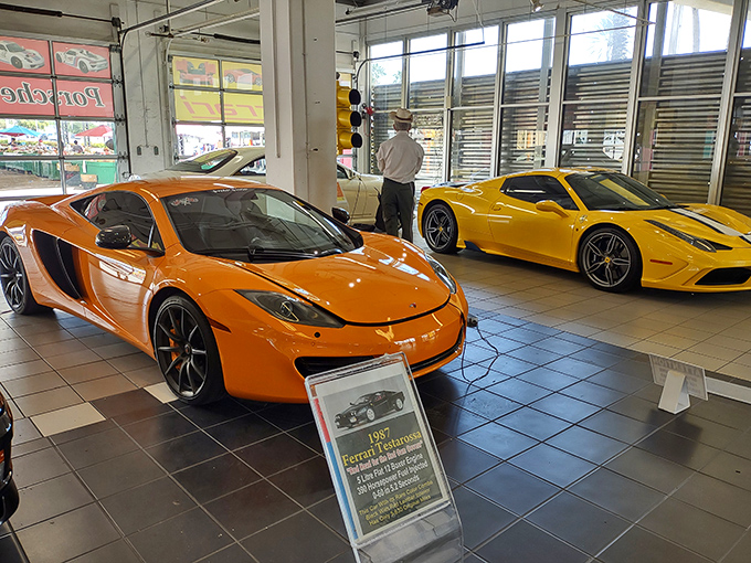 Orange McLaren sits pretty, proving that some midlife purchases are absolutely worth explaining to your spouse.