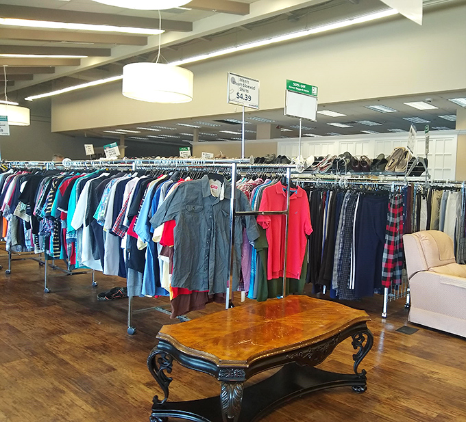 Men's fashion displayed with surprising elegance. That rack of button-downs contains at least three shirts that could change your life.