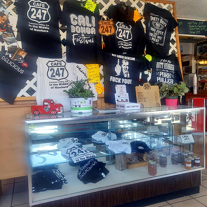 Wear your desert dining credentials proudly! Cafe 247's merch proudly proclaims you've found one of California's best-kept culinary secrets.