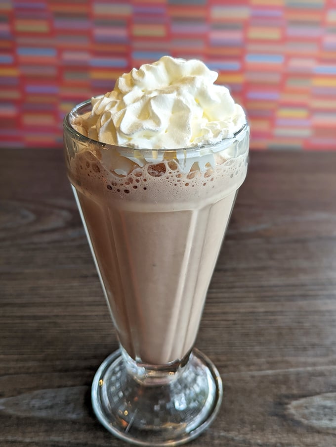 This isn't just a milkshake; it's dessert in disguise, wearing a whipped cream hat and waiting to sabotage your best dietary intentions.