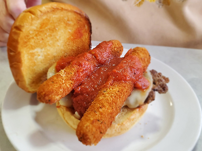 This mozzarella burger demonstrates what happens when cheese gets the respect it deserves in burger construction.