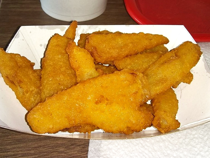 Crispy golden nuggets of joy. Not quite onion rings, not quite fries&mdash;these breaded morsels occupy that perfect middle ground of snackable satisfaction.