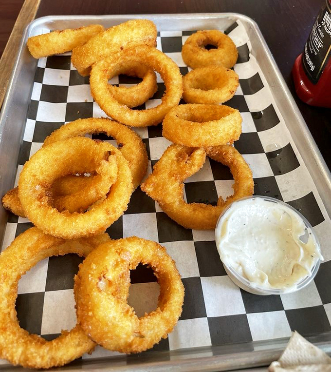 Onion rings with personality&mdash;crispy, golden halos that make french fries jealous. The perfect sidekick to any sandwich superhero.
