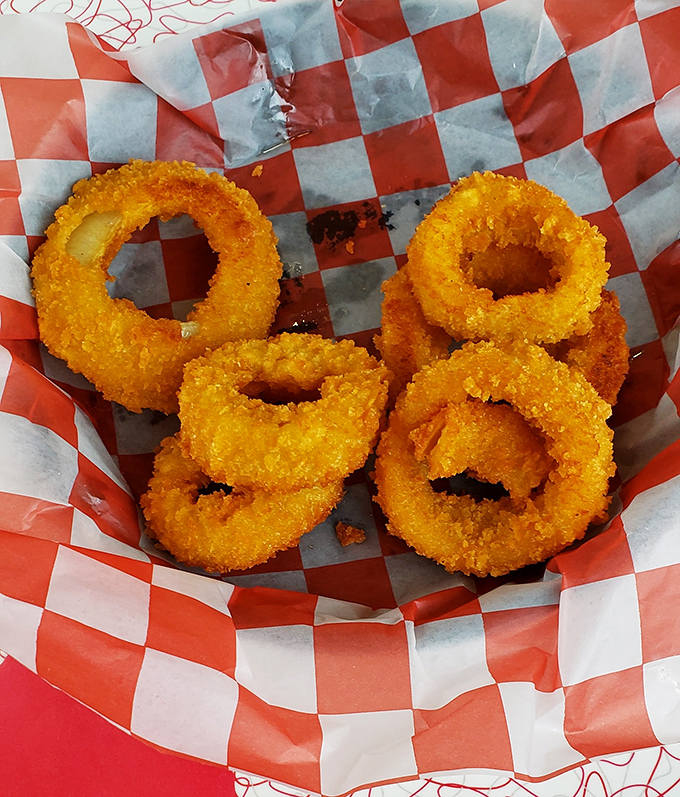 Onion rings with the perfect crunch-to-onion ratio. These golden halos of deliciousness might make you forget about French fries altogether.